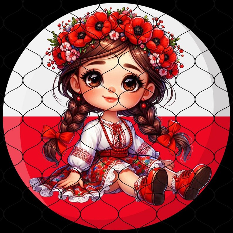 Chibi Cute Polish Brown Hair Baby Girl Clipart, 25 PNG, Poland Png ...
