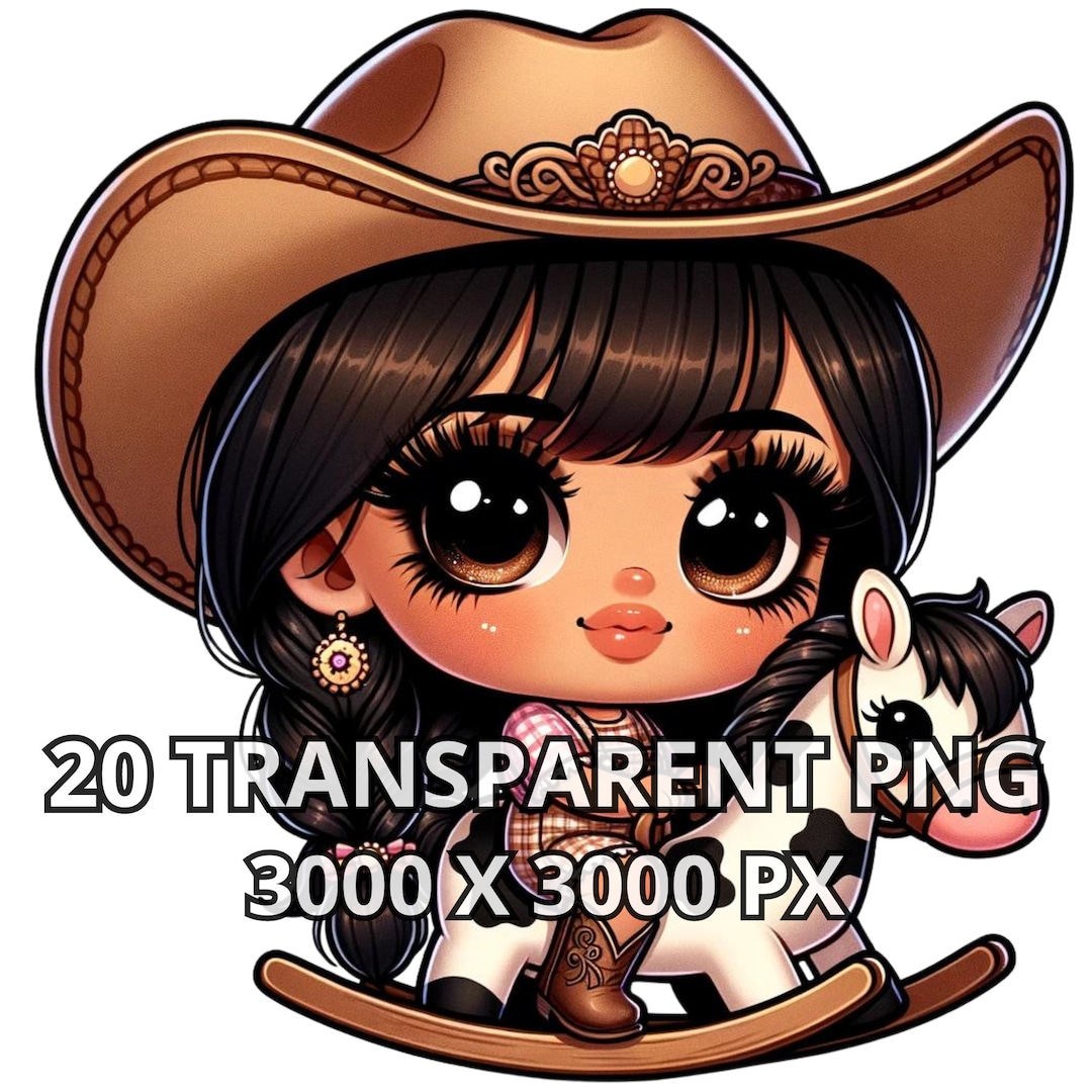 Chibi Cute Latina Baby Girl Png,20 Png, Chibi Latina Cowgirl, Chibi ...
