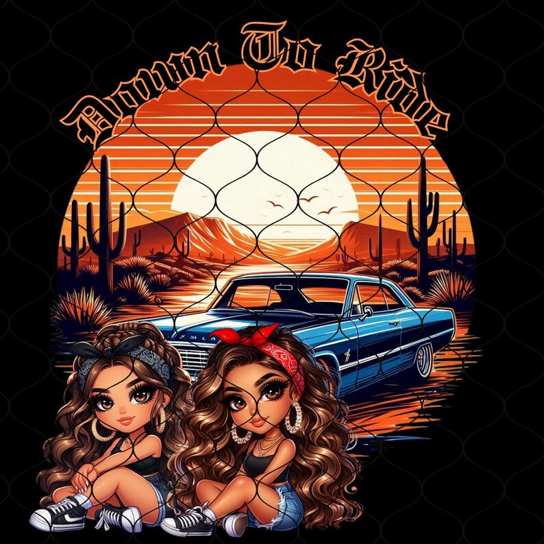 Down to Ride Png, TRANSPARENT PNG, Chicana Png, Best Friends, Chibi ...