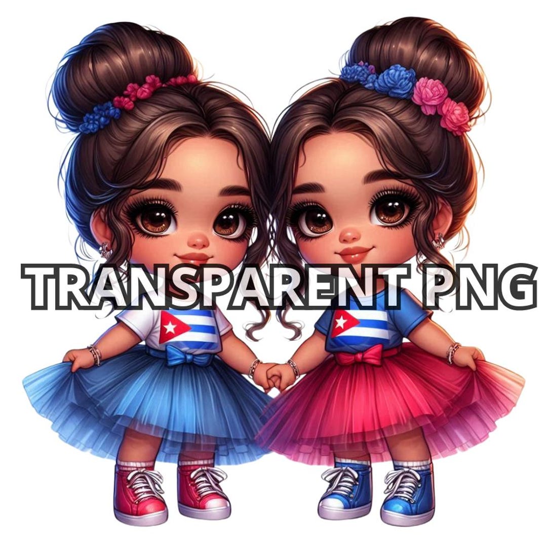 Chibi Cute Cuban Baby Girls, Cuban Besties, Cuban Sisters, Cuban Best ...