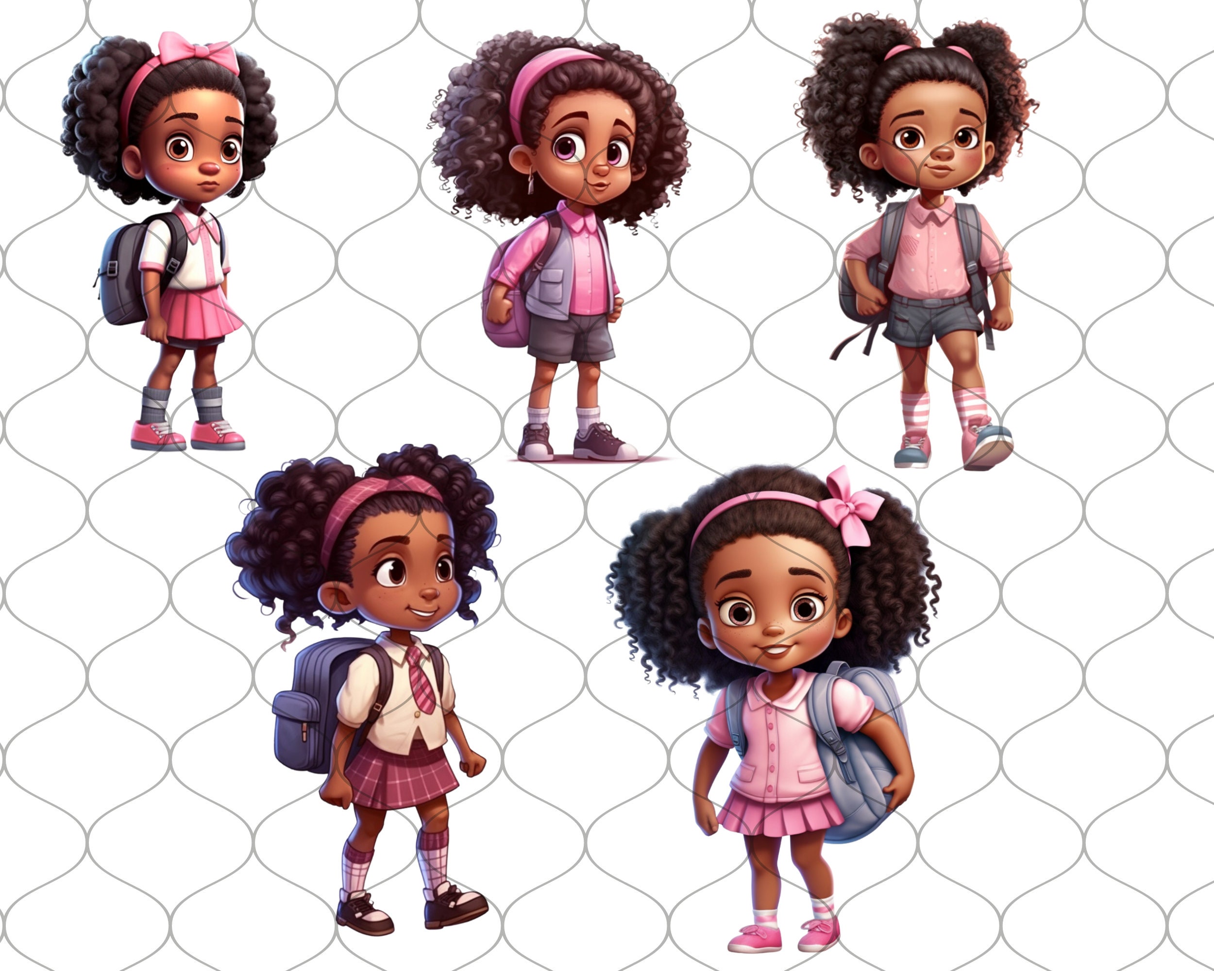 Back to School, 35 PNG, School Clipart, Back to School Children in ...
