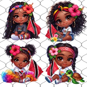 25 Chibi Cute Trinidad and Tobago Baby Girl Png, Trinidadian Girl Png ...