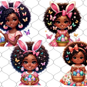 Easter Cute Black Girl Png, 26 PNG, Easter Clipart, Black Girl Clipart ...