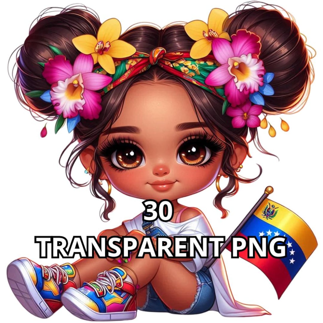 30 Chibi Cute Venezuelan Baby Girl Png, Venezuela Png, Venezolana Messy ...