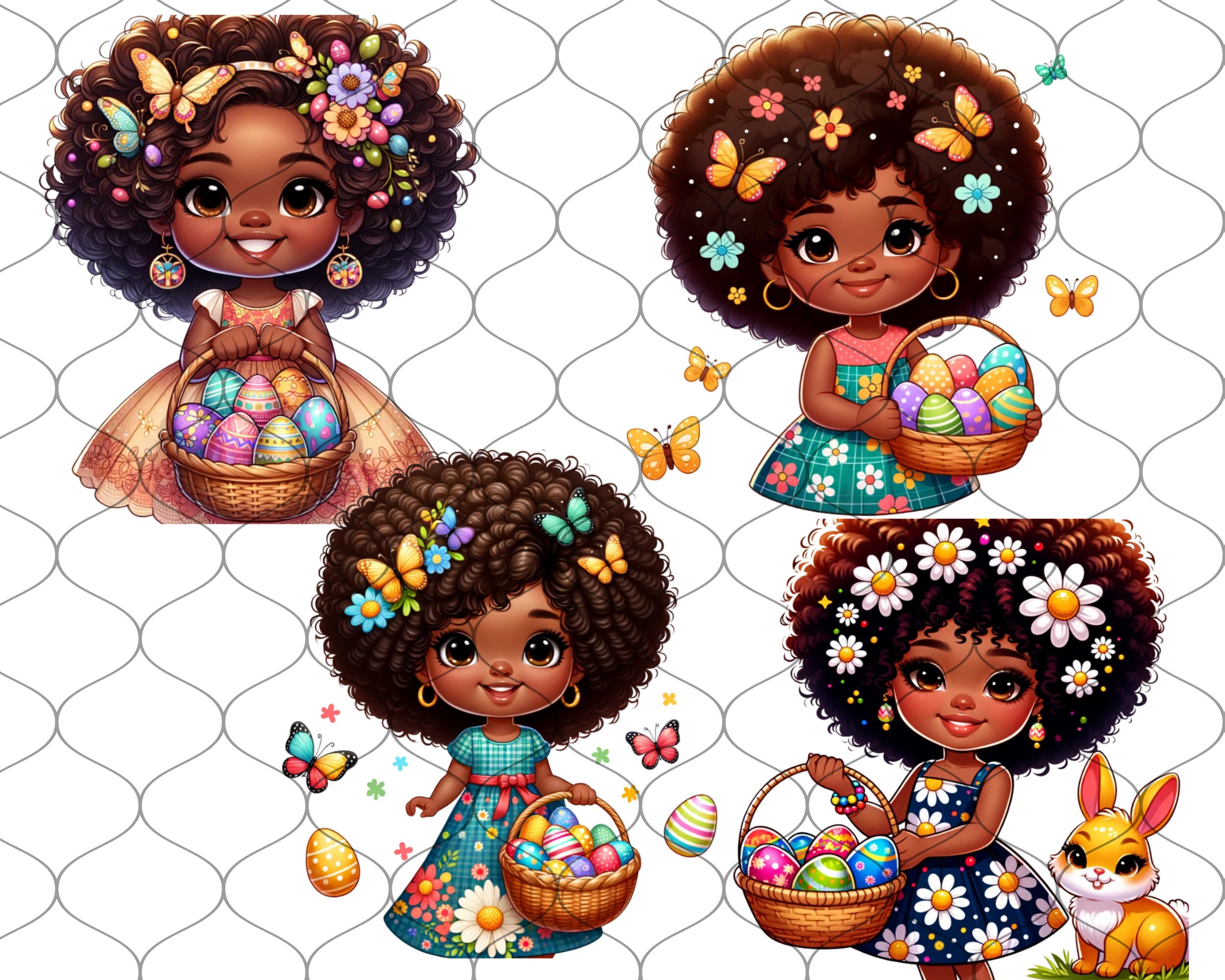 Easter Cute Black Girl Png, 26 PNG, Easter Clipart, Black Girl Clipart ...