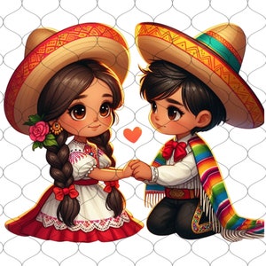Super Cute Chibi Mexican Girl And Boy Clipart 16 Png Cute Chibi