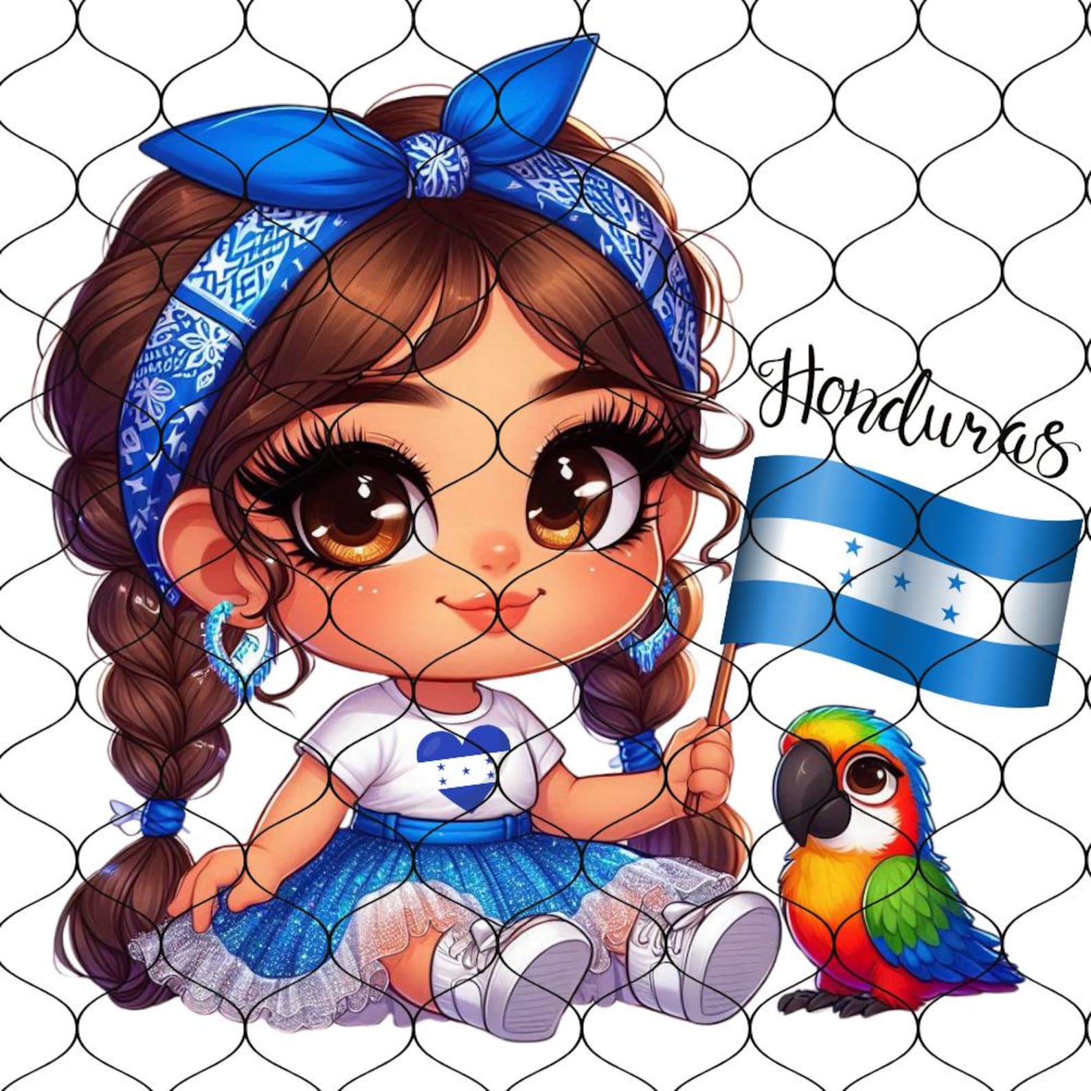 Chibi Super Cute Honduran Baby Girl Png, 20 Png, Honduras Girl Png ...