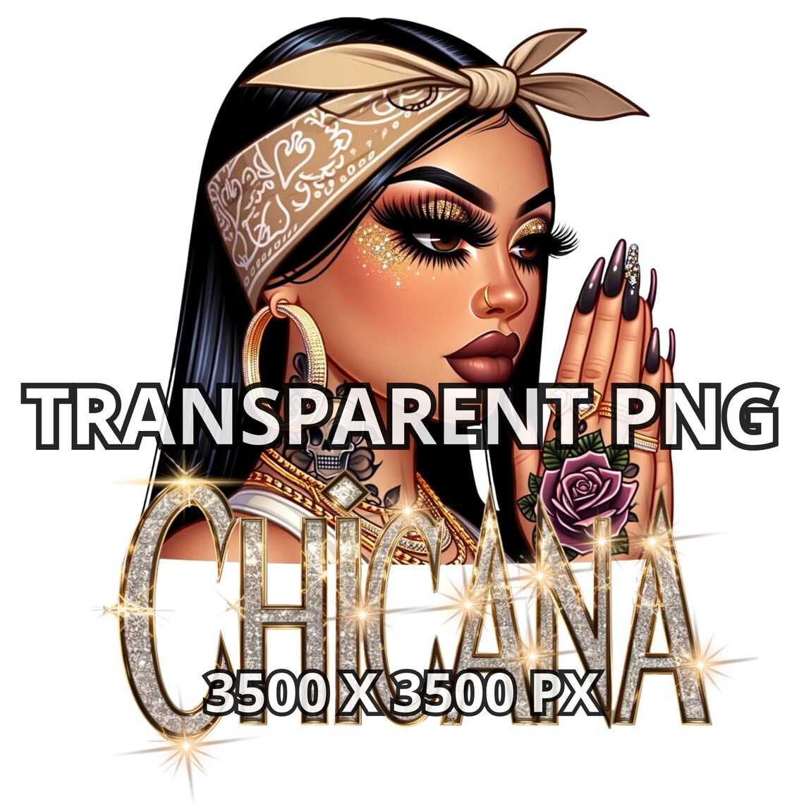 Chicana Clipart, TRANSPARENT PNG, Chicano Woman Png, Latina Woman Png ...