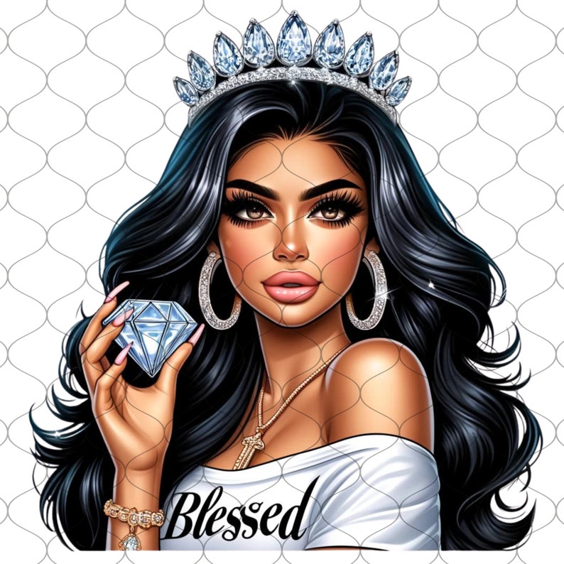 Blessed Queen Png, 15 TRANSPARENT PNG, Chicano Woman Png, Latina Woman ...