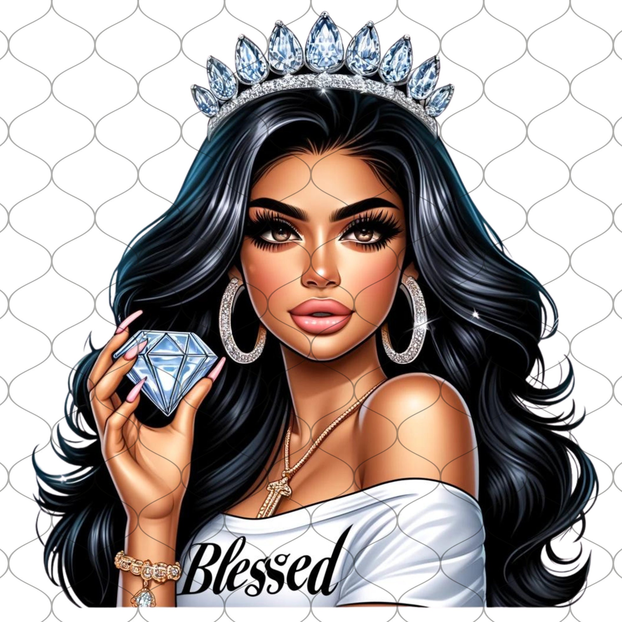 Blessed Queen Png, 15 TRANSPARENT PNG, Chicano Woman Png, Latina Woman Png, Chicana Clipart ...