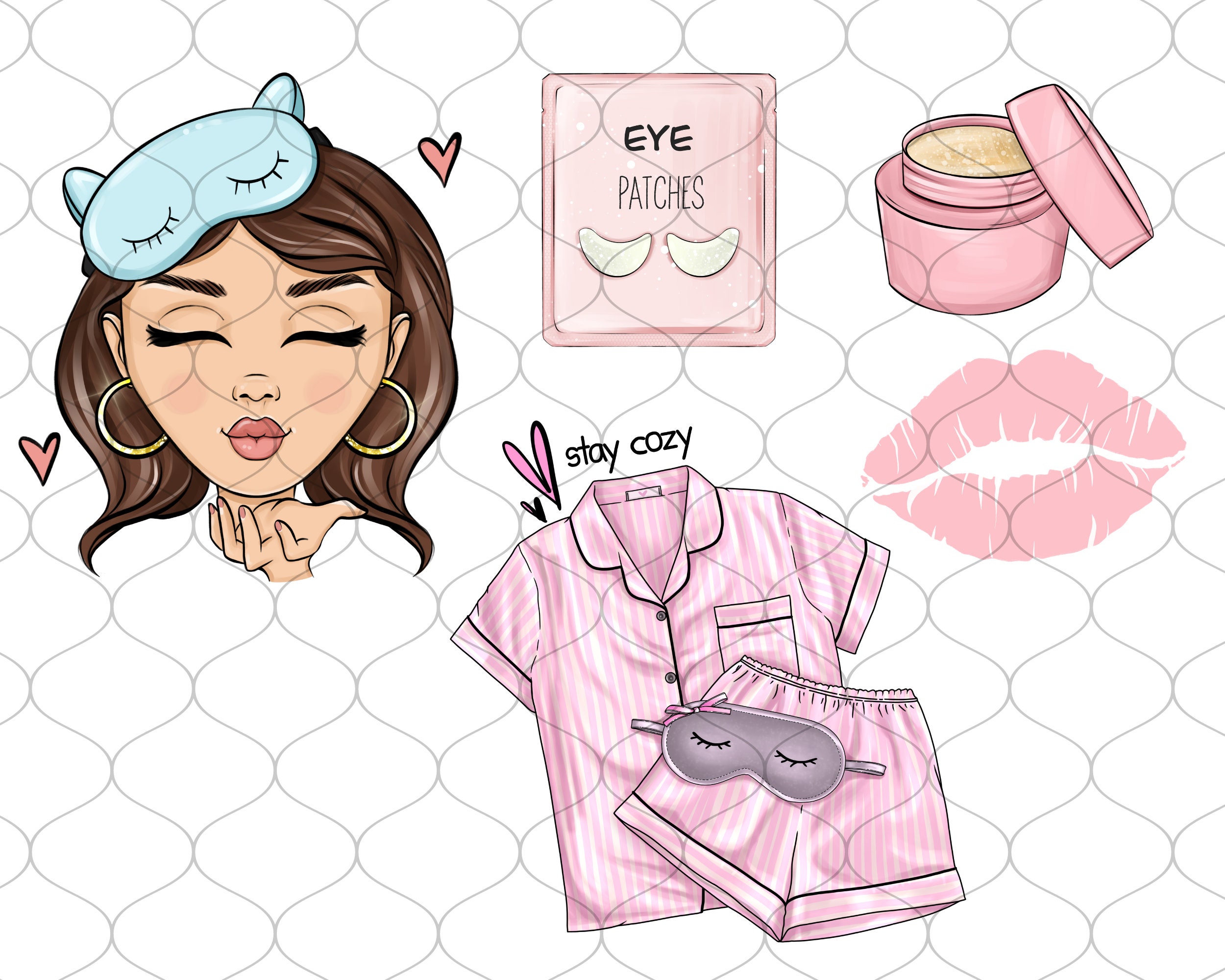 Cute Beauty Day, 14 PNG, Self Love Clipart, Self Care Png, Relax ...