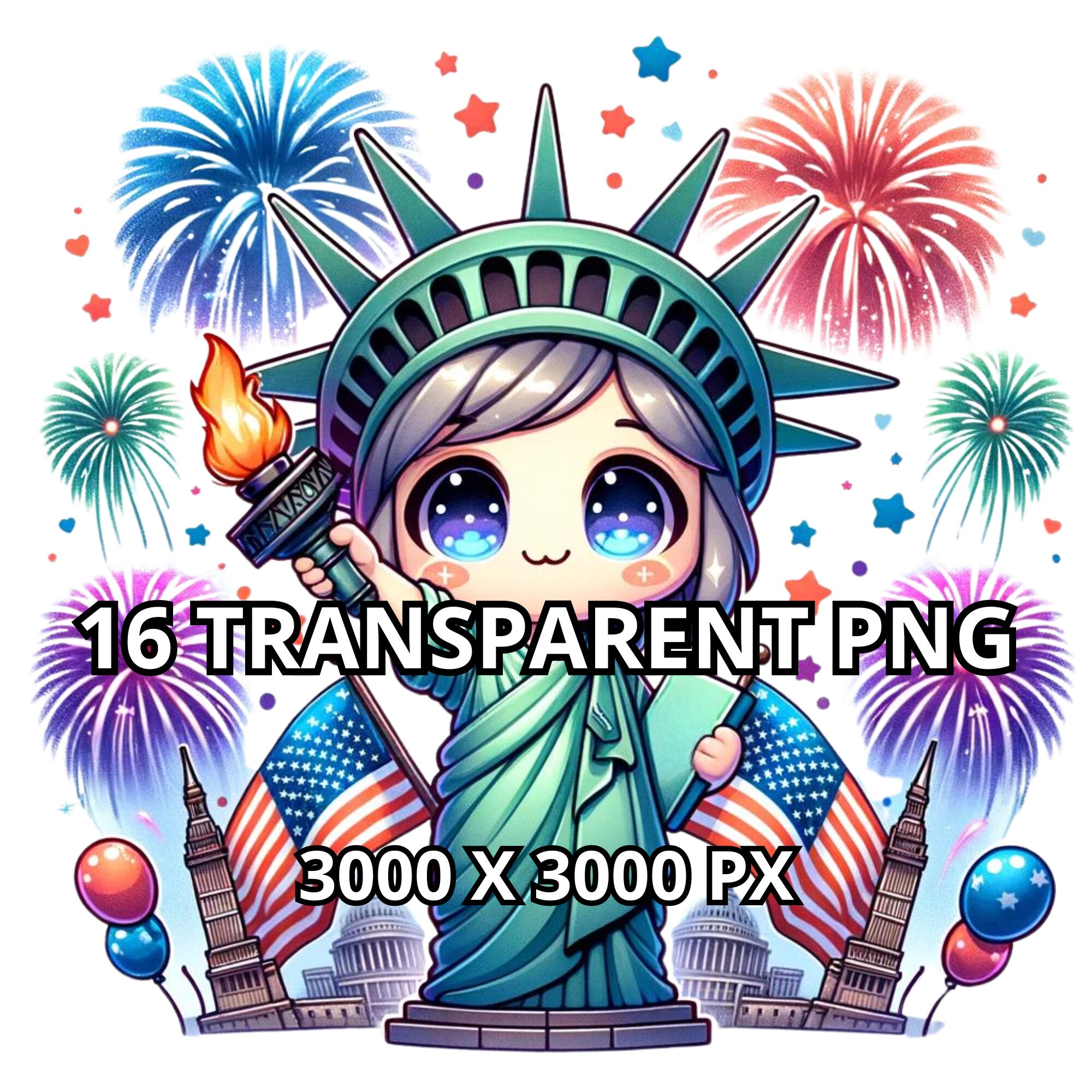 16 Super Cute Chibi Statue of Liberty Png, Statue of Liberty Clipart ...