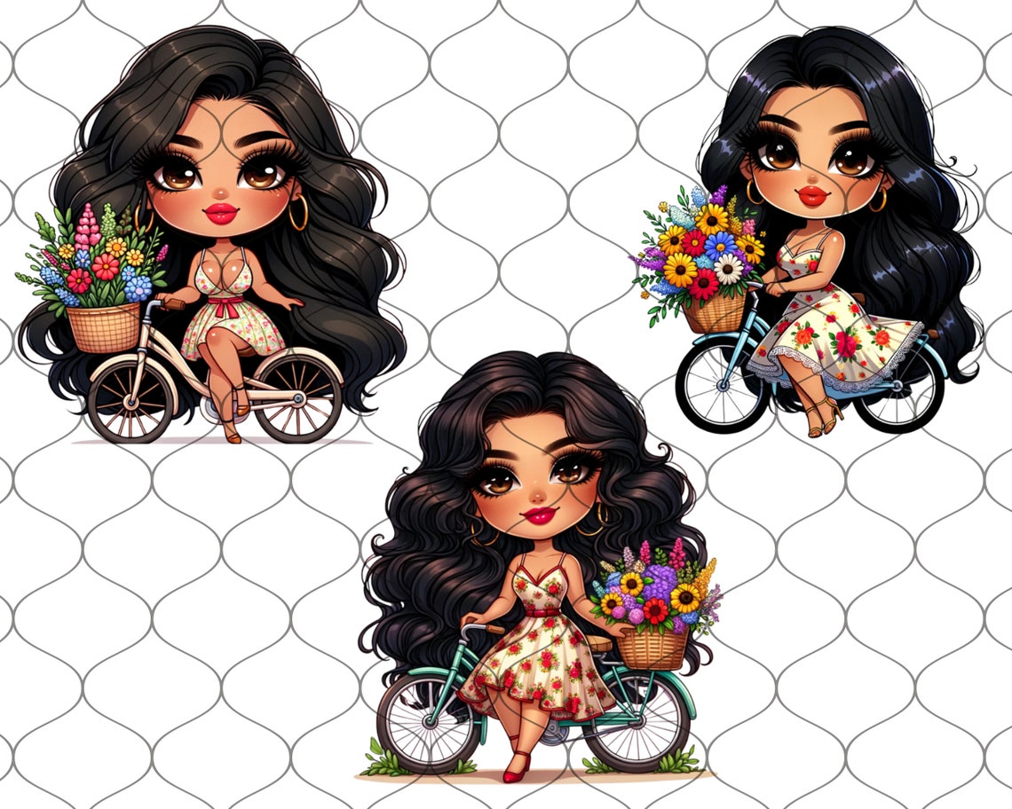 Chibi Spring Latina, 21 PNG, Chibi Hispanic Woman, Chibi Dolls Png ...