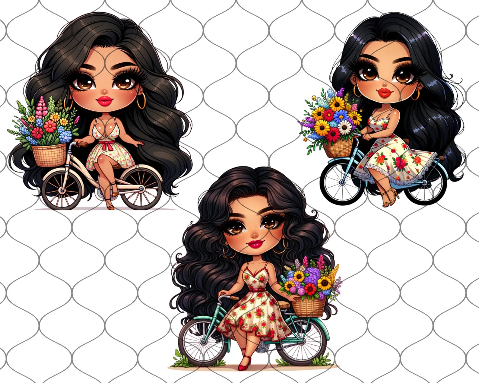 Chibi Spring Latina, 21 PNG, Chibi Hispanic Woman, Chibi Dolls Png ...