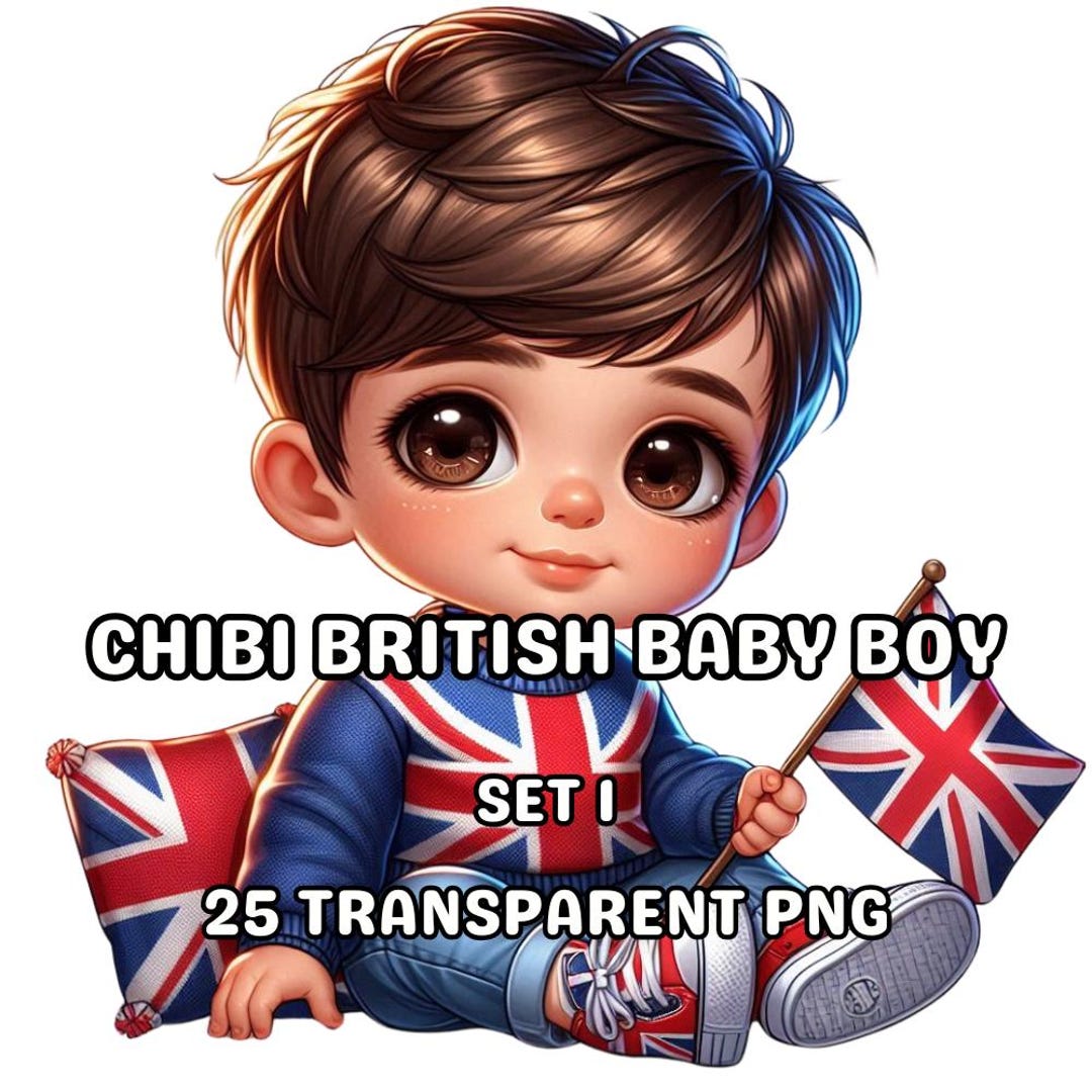 25 Cute Chibi British Baby Boy Set 1, Chibi Boy Png, Chibi Boy Clipart ...