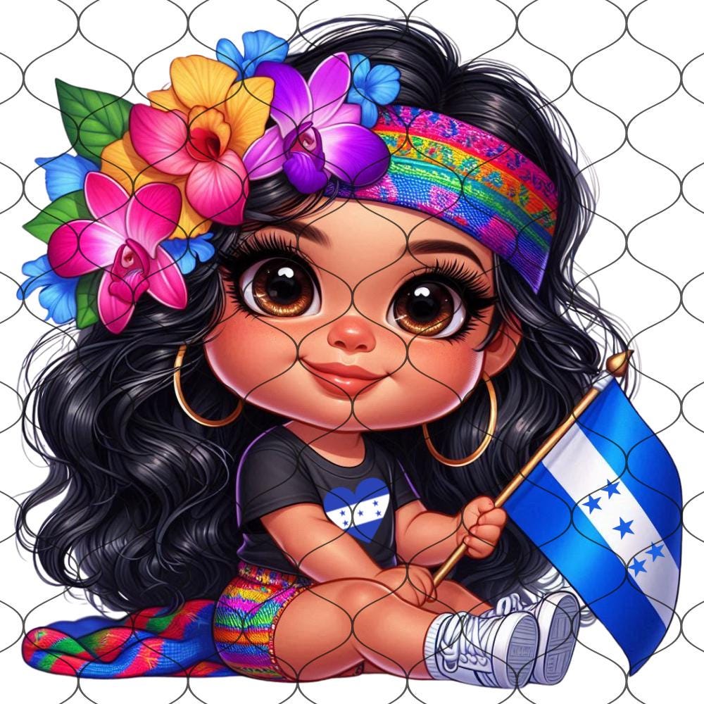 Chibi Super Cute Honduran Baby Girl Png, 25 Png, Honduras Girl Png ...