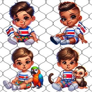 Chibi Cute Costa Rican Baby Boy Clipart, 25 PNG, Costa Rican Boy Png ...