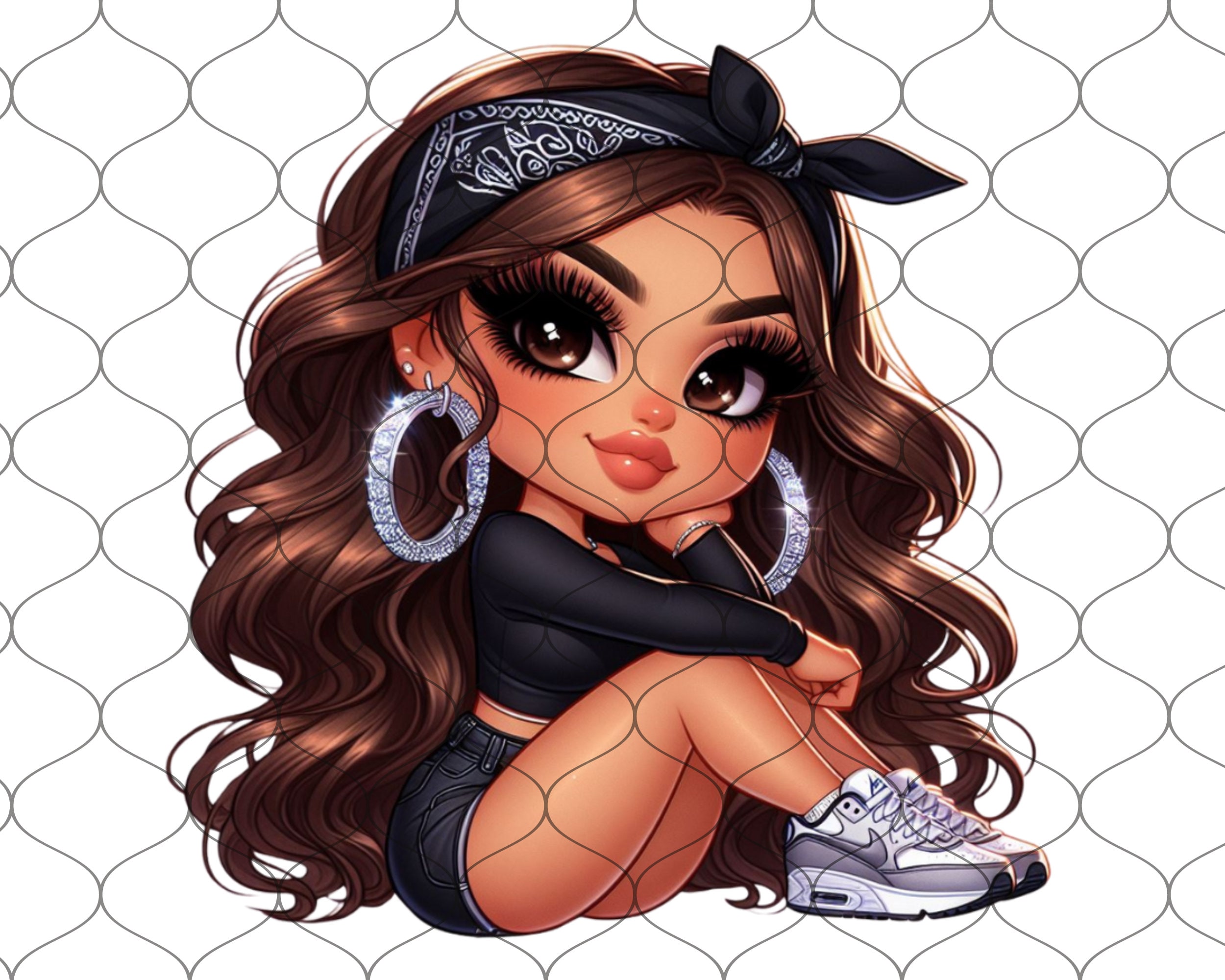 Chibi Super Hot Chicana, 30 PNG, Chicana Clipart, Chibi Dolls Png ...