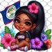 Chibi Cute Belizean Baby Girl Clipart, 30 PNG, Chibi Belizean Girl ...