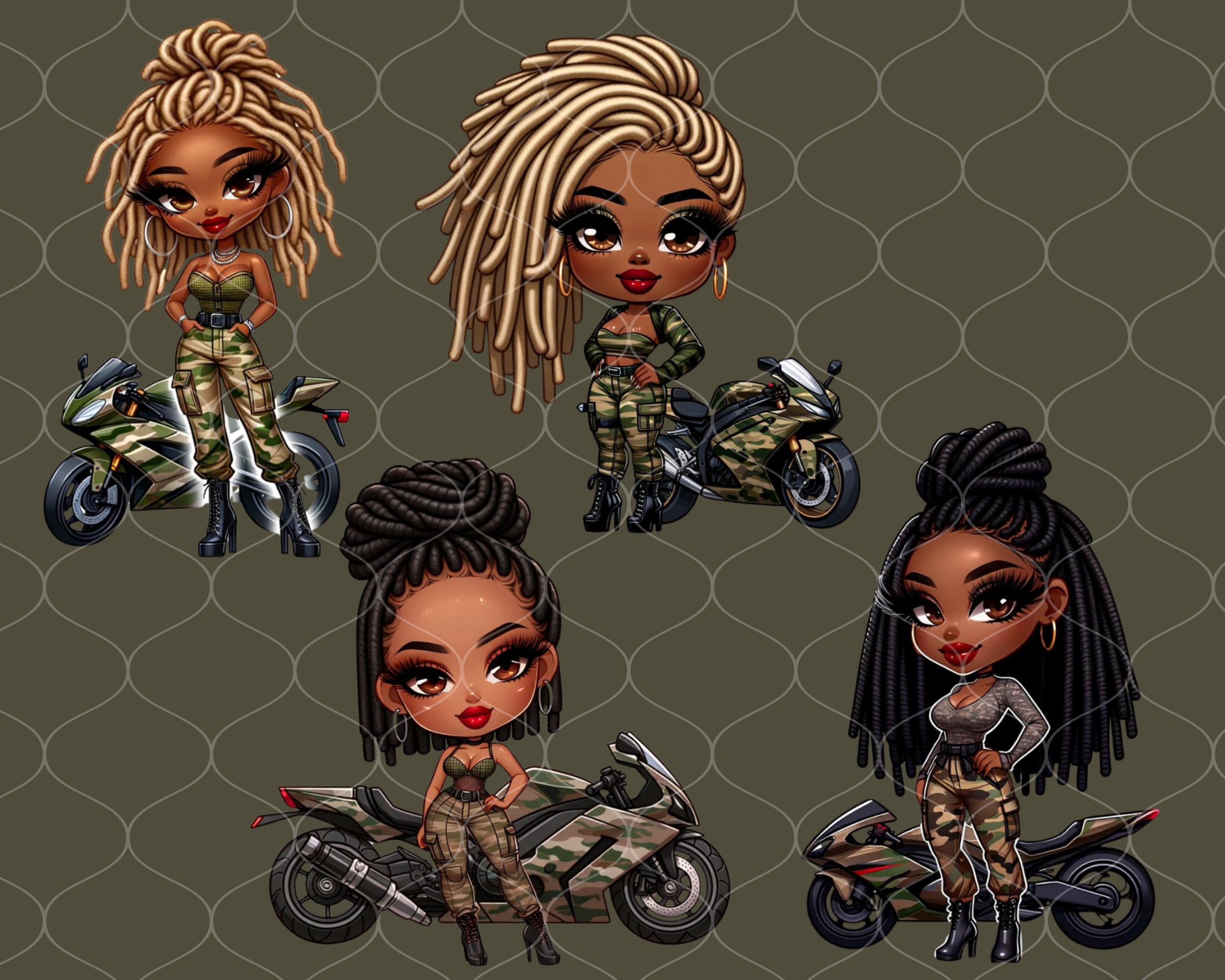 Chibi Army Girl, 30 PNG, Army Girl Clipart, Army Clipart, Military ...