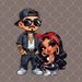 Chibi Chicano Couple Clipart, TRANSPARENT PNG, Latin Couple Png, Love ...