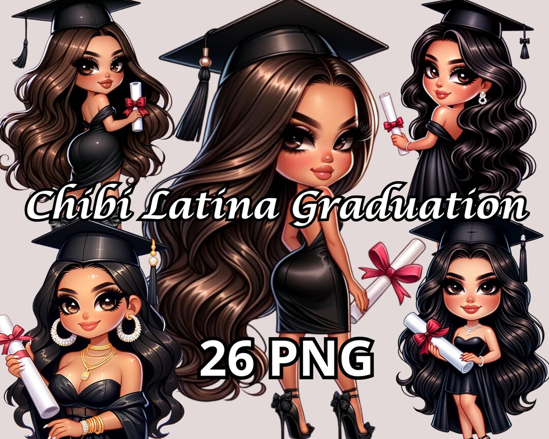 Chibi Latina Graduation, 26 PNG, Graduation Png, Diploma Clipart, College Clipart, Graduation ...