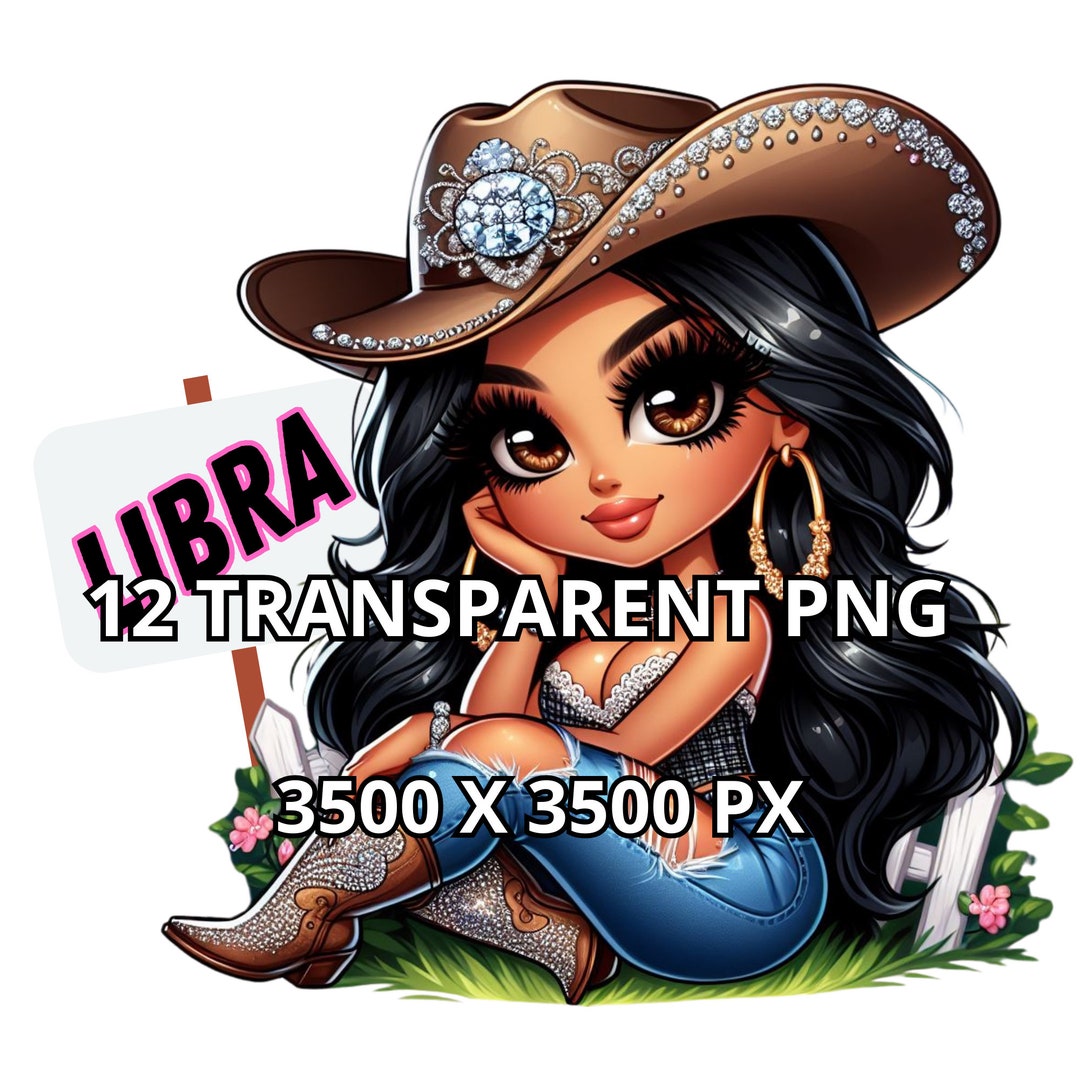 Chibi Latina Zodiac Girl Png, 12 Png, Chibi Latina Cowgirl, Western ...