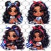 Chibi Cute Cuban Baby Girl Clipart, 20 PNG, Cuban Girl Png, Cuba Png ...