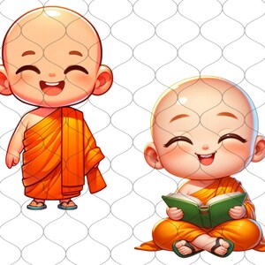 Chibi Cute Monk, 20 TRANSPARENT PNG, Monk Clipart, Buddha Png ...