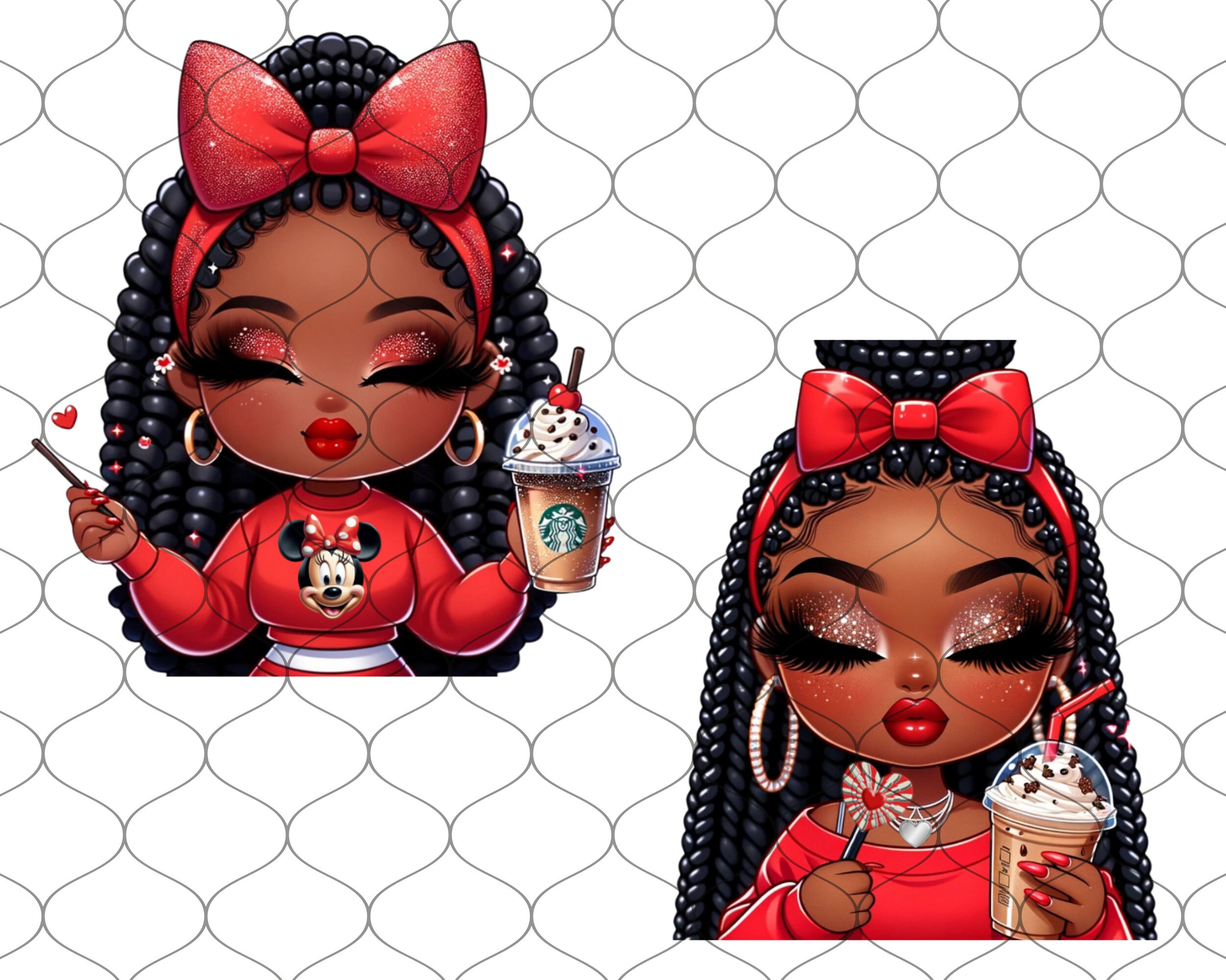 Chibi Boujee Girl, 20 PNG, Girl Boss Clipart, Lady Boss Clipart, Black ...