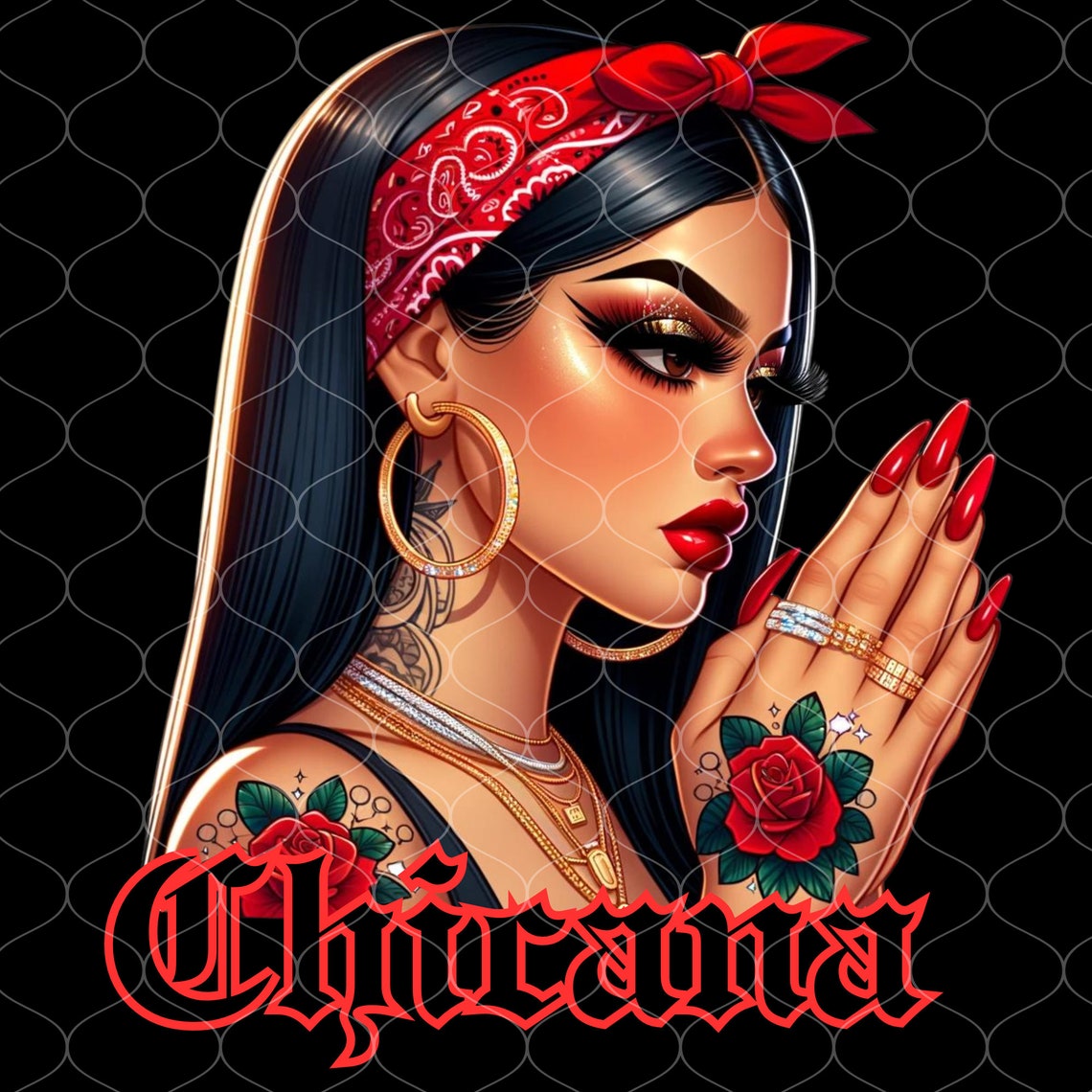 Chicana Clipart, TRANSPARENT PNG, Chicano Woman Png, Latina Woman Png ...