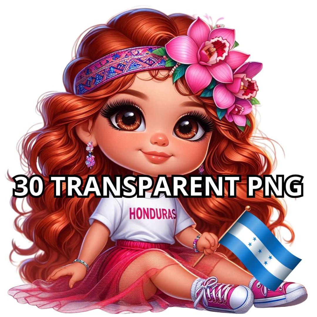 Chibi Super Cute Honduran Baby Girl Png, 30 Png, Honduras Girl Png ...