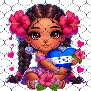 Chibi Cute Honduran Baby Girl Png, 20 Png, Honduras Girl Png, Latina ...