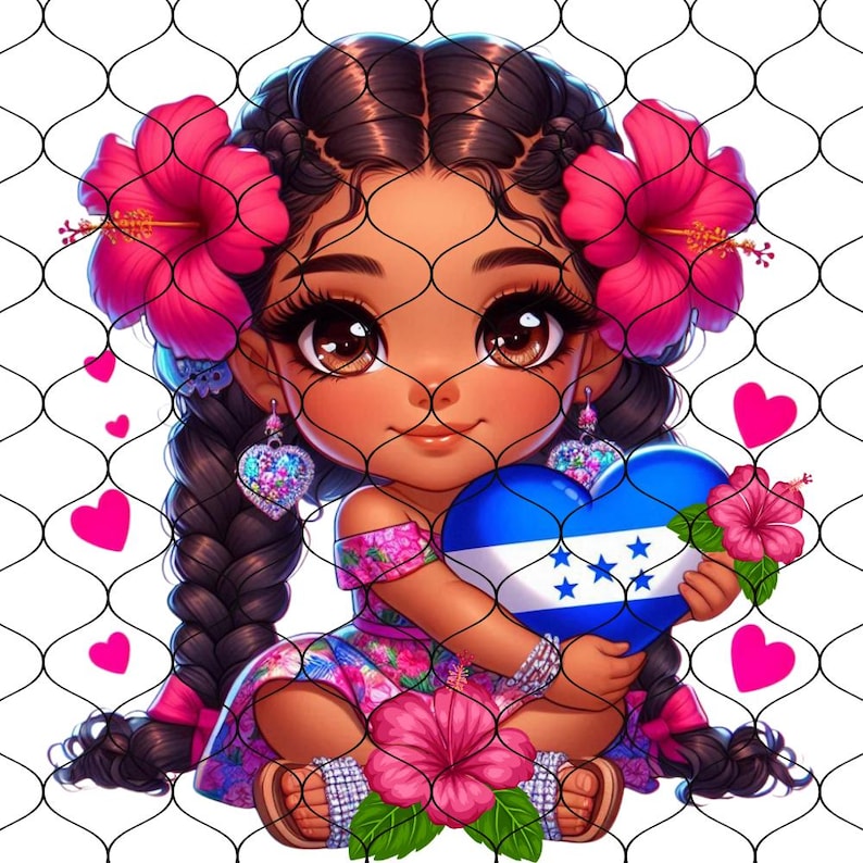 Chibi Cute Honduran Baby Girl Png, 20 Png, Honduras Girl Png, Latina ...