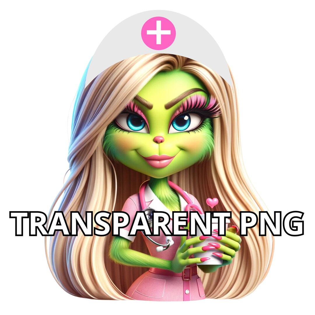 Beautiful Nurse Green Girl, Healthcare Clipart, Doctor Png, Nursing ...