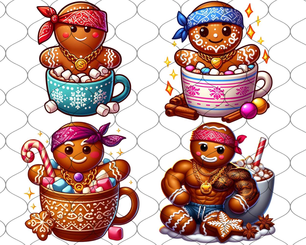 Chicano Gingerbread Man, 25 Png, Chicano Png, Latino Png, Gingerbread ...