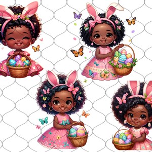 Easter Cute Black Girl Png, 26 PNG, Easter Clipart, Black Girl Clipart ...