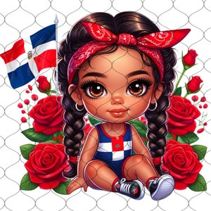 Chibi Cute Dominican Baby Girl Png, 15 Png, Dominican Republic, Chibi ...