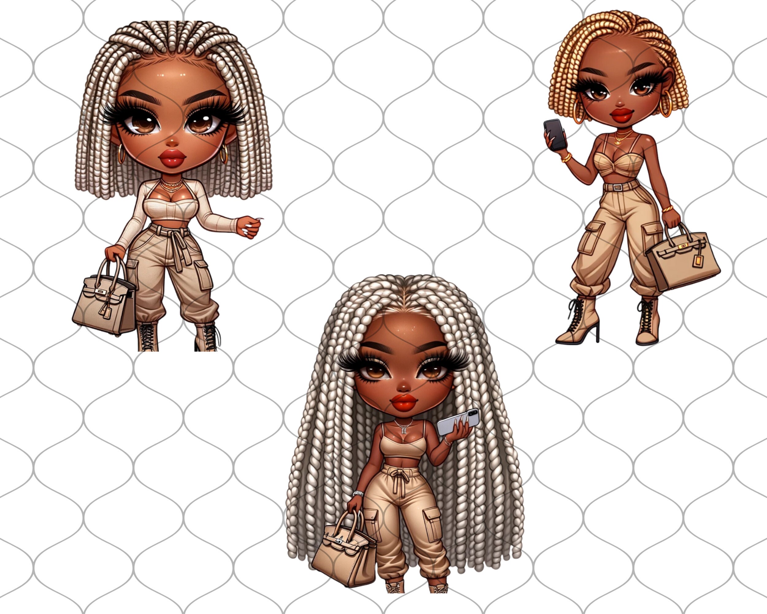 Chibi Boujee Boss Babes, 35 PNG, Girl Boss Clipart, Lady Boss Clipart ...