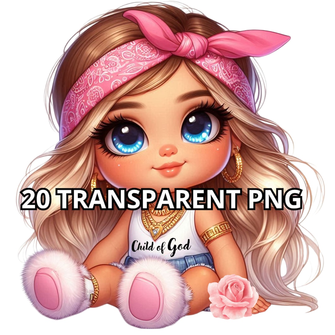 CHILD of GOD, Cute Pink Chibi Blonde Baby Girl Png, 20 PNG, Chibi Girl ...