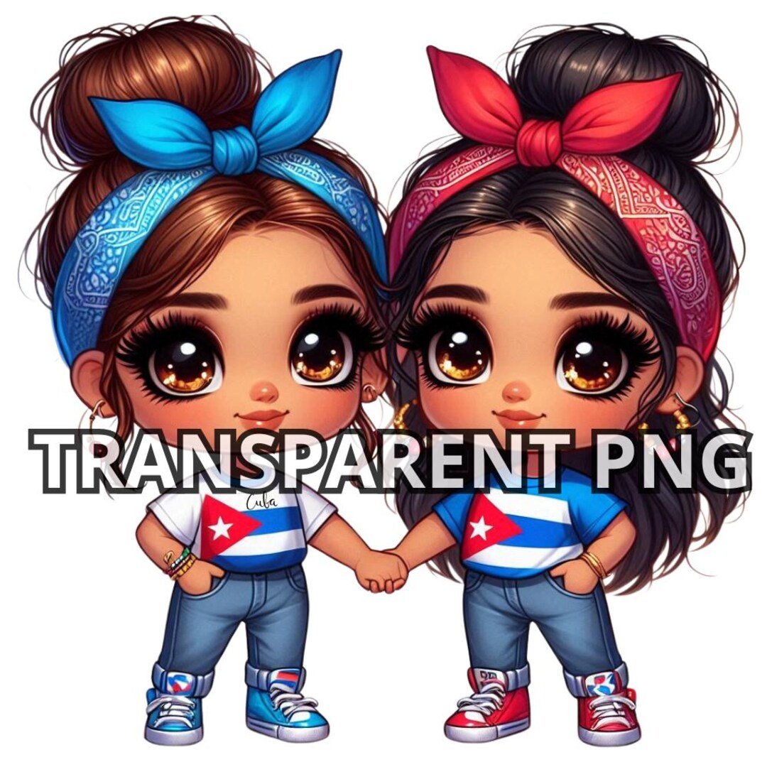 Chibi Cute Cuban Baby Girls, Cuban Besties, Cuban Sisters, Cuban Best ...