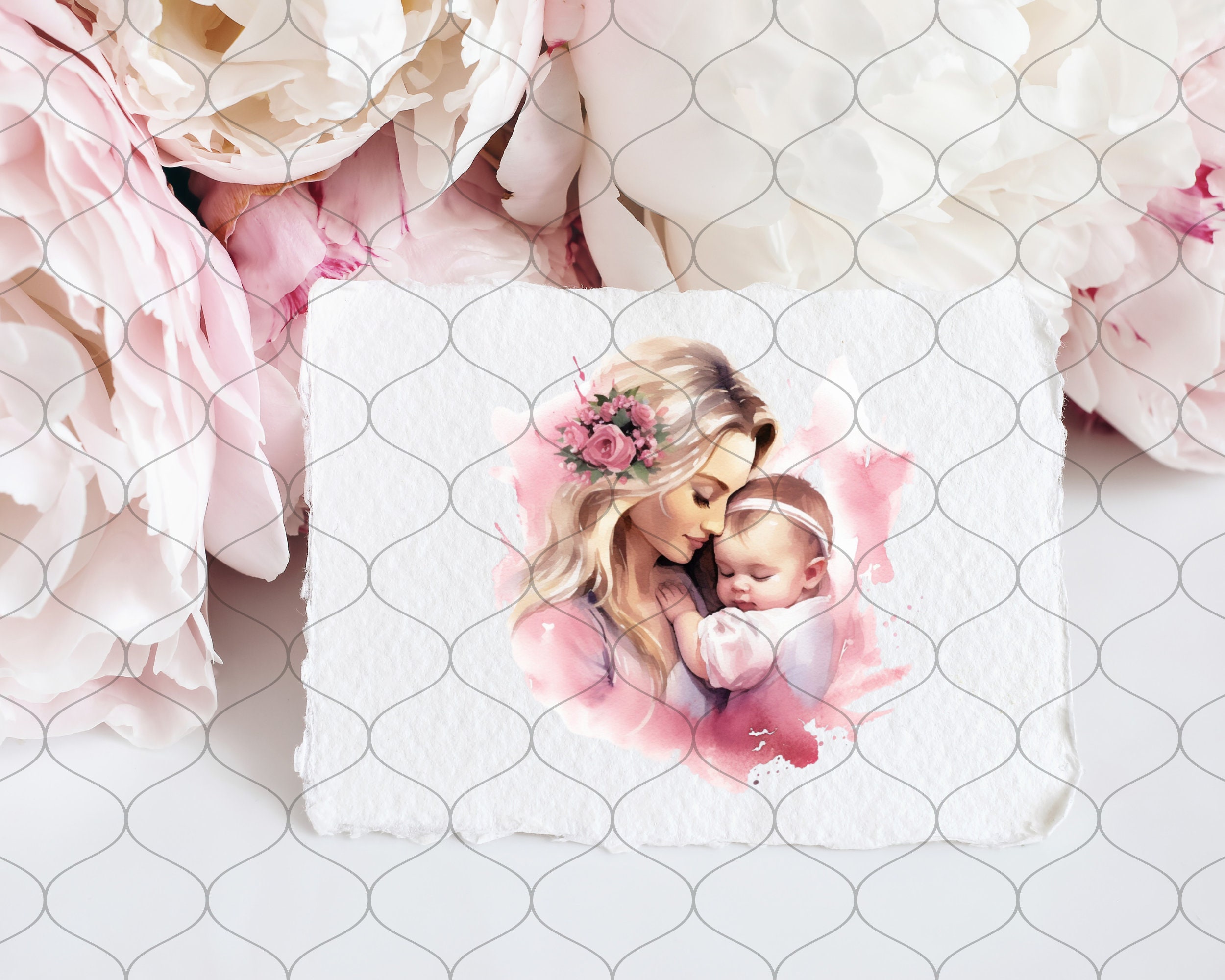 Watercolor Baby Shower Clipart, 30 PNG, Baby Girl Clipart, Newborn Baby ...