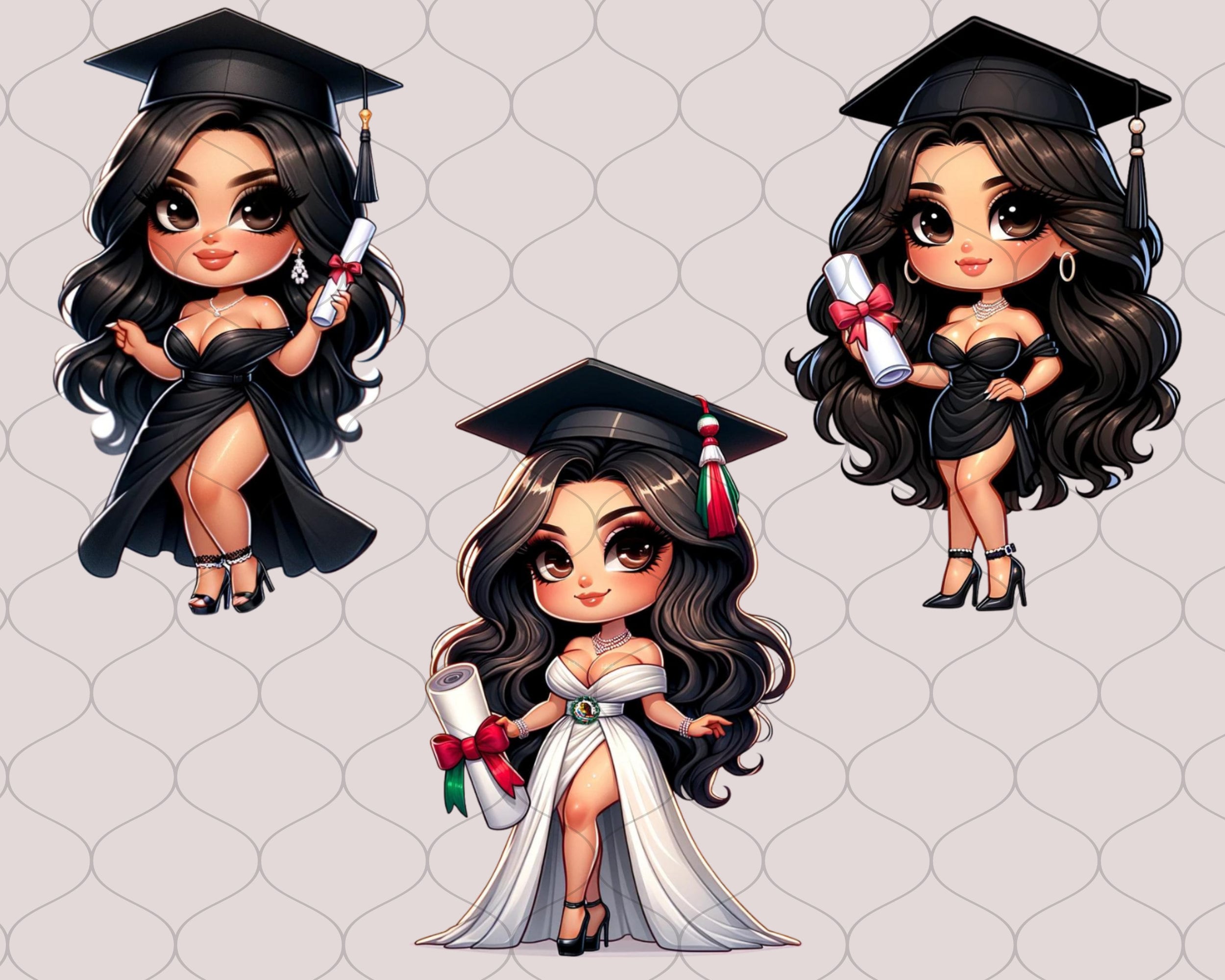 Chibi Latina Graduation, 26 PNG, Graduation Png, Diploma Clipart, College Clipart, Graduation ...