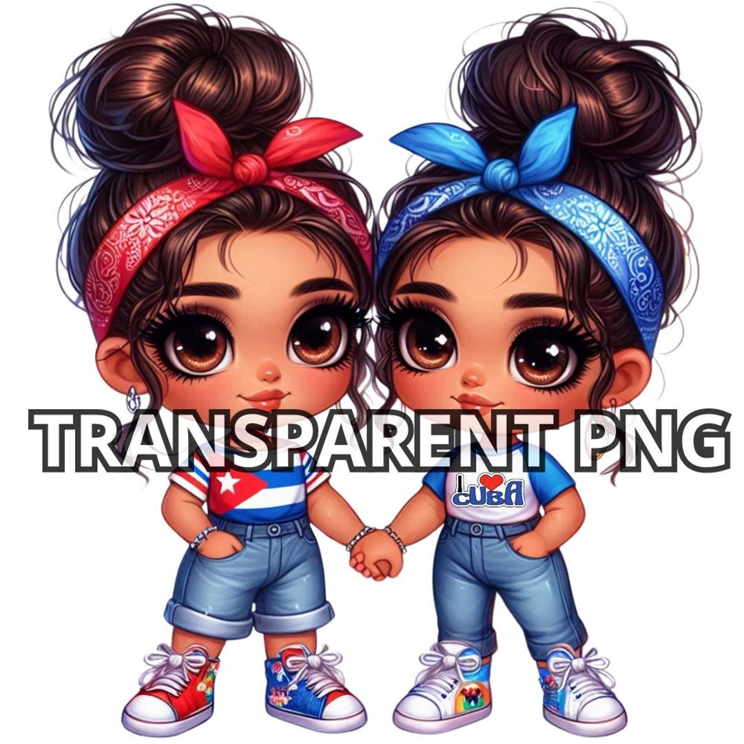 Chibi Cute Cuban Baby Girls, Cuban Besties, Cuban Sisters, Cuban Best ...