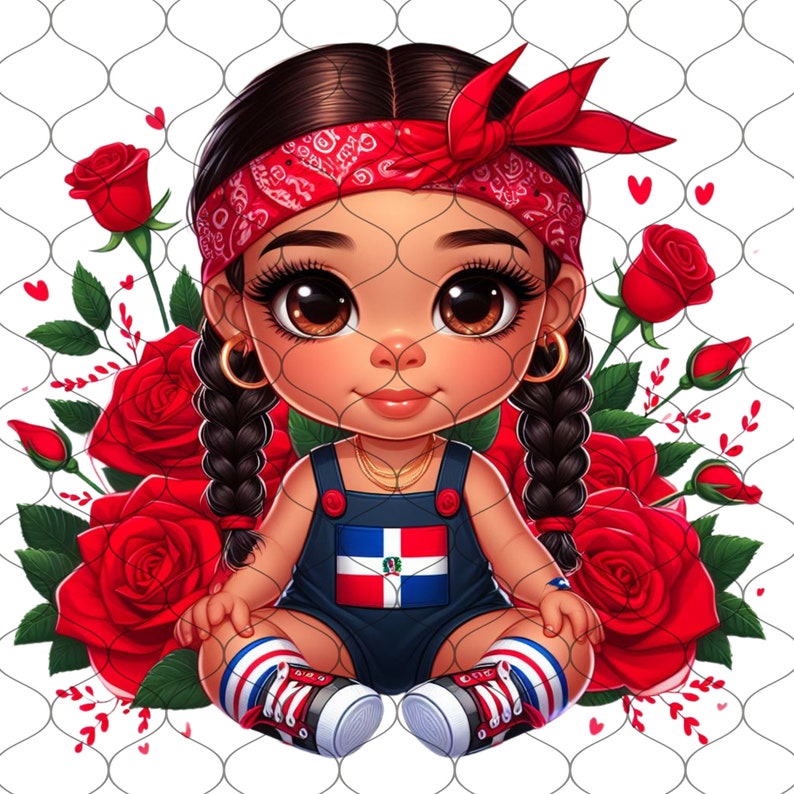 Chibi Cute Dominican Baby Girl Png, 15 Png, Dominican Republic, Chibi ...