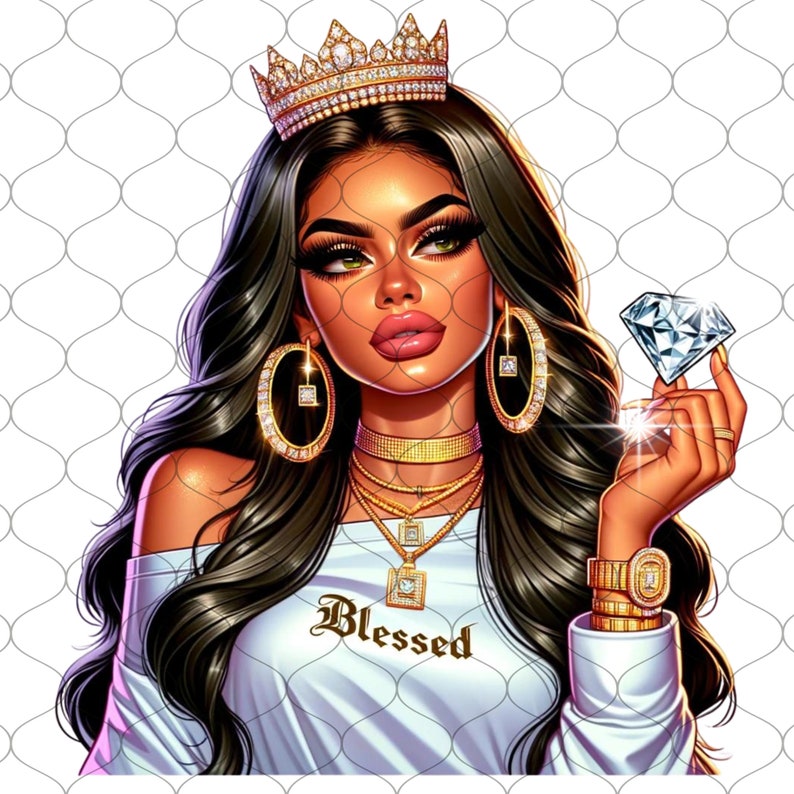 Blessed Queen Png, 15 TRANSPARENT PNG, Chicano Woman Png, Latina Woman ...