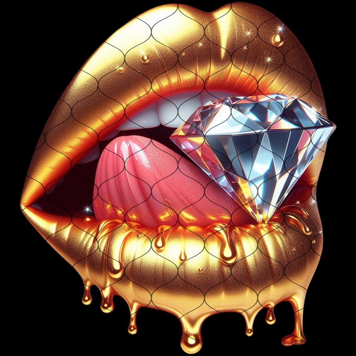 Dripping Lips Png, TRANSPARENT PNG, Sublimation Lips, Diamonds, Luxury ...