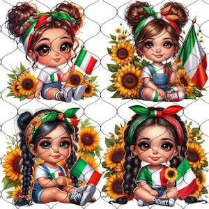 Chibi Cute Italian Baby Girl Png, 30 Png, Italy Png, Italy Flag Png ...