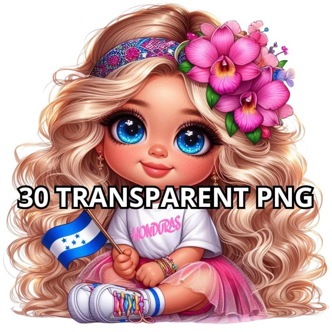 Chibi Super Cute Honduran Baby Girl Png, 30 Png, Honduras Girl Png ...