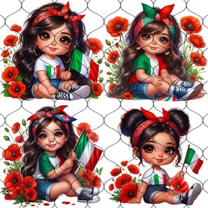 Chibi Cute Italian Baby Girl Png, 30 Png, Italy Png, Italy Flag Png ...